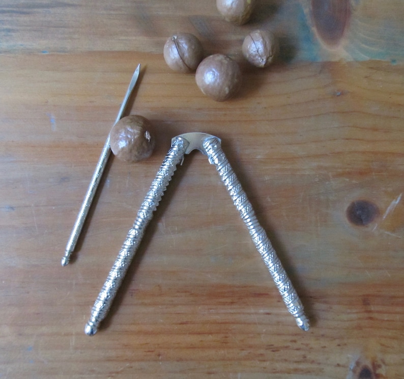 Vintage Metal Nutcracker Nut Pick Set Rustic Kitchen Utensil - Etsy