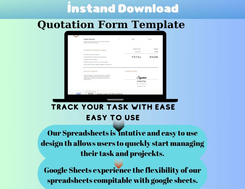 Quotation Form Template |google Sheets | Create & Customize Quotes ...