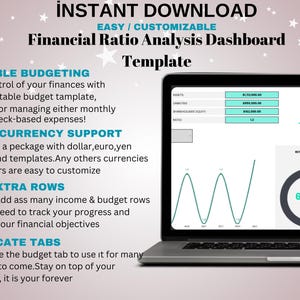 Financial Ratio Analysis Dashboard Template, Editable Google Sheets ...