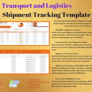 Transport and Logistics Shipment Tracking Spreadsheet Template ...