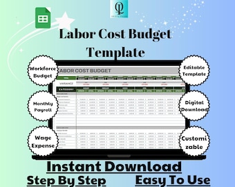 Labor Cost Budget Template, Editable Google Sheets for Managing ...