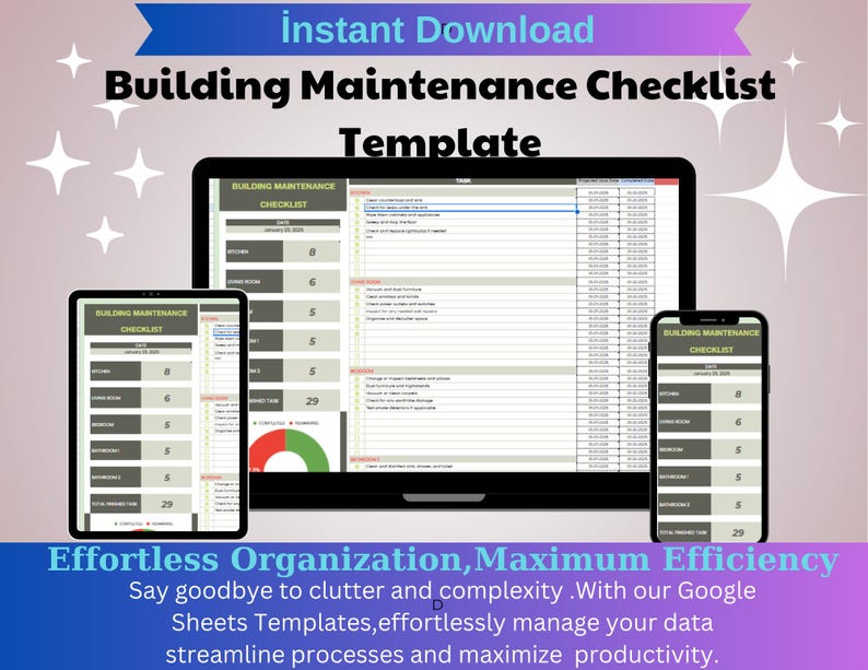 Building Maintenance Checklist Template: Editable Google Sheets ...