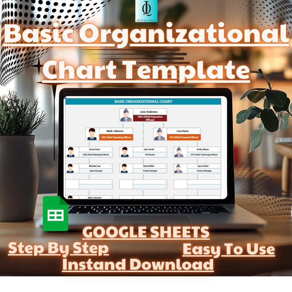 Basic Organizational Chart Template, Google Sheets Org Chart for ...