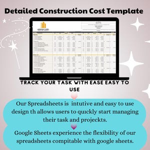 Detailed Construction Cost Template, Editable Google Sheets Budget ...
