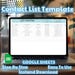 Contact List Template | Google Sheets| Easy to Use & Customize|manage ...