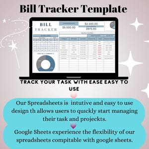 Bill Tracker Template: Customizable Google Sheets (digital Download) - Etsy