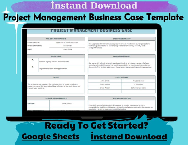 Project Management Business Case Template | Plan&evaluate Projects ...