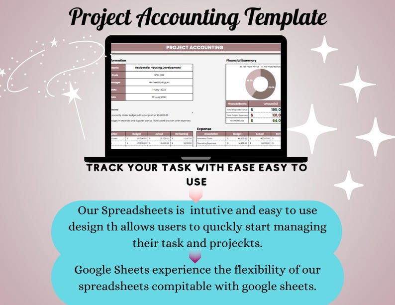 Project Accounting Template, Digital Download, Editable & Easy to Use ...