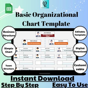 Basic Organizational Chart Template, Google Sheets Org Chart for ...