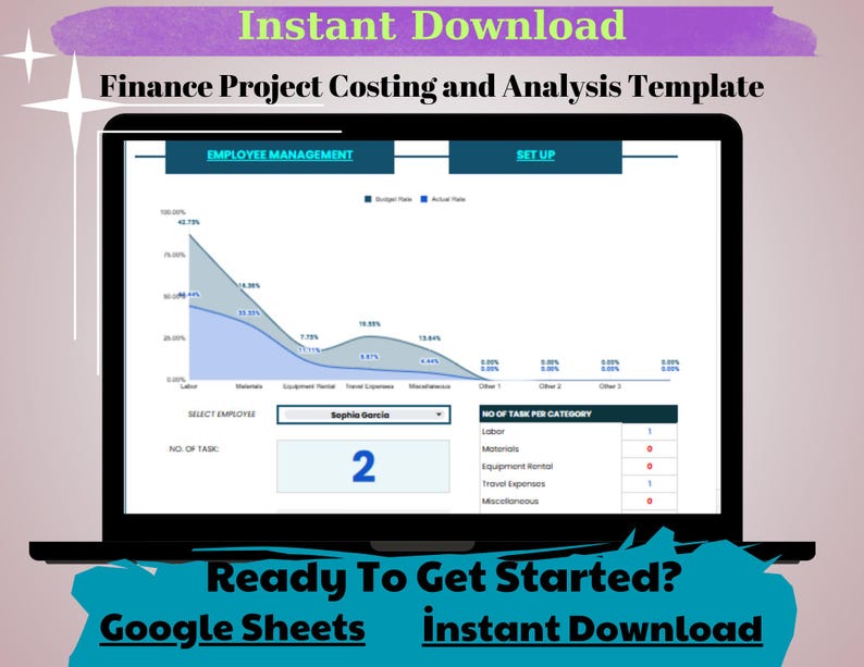 Finance Project Costing and Analysis Template, Editable Google Sheets ...