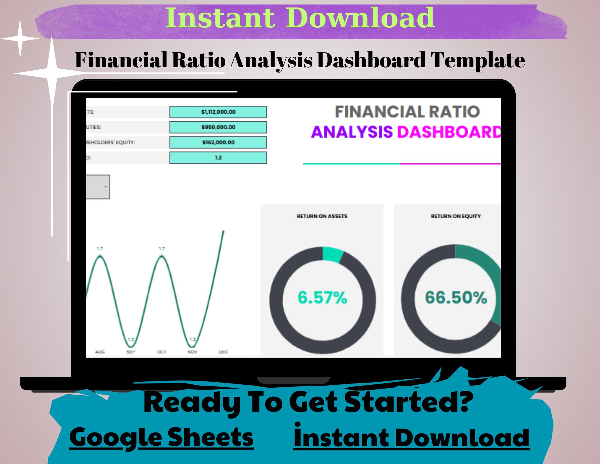 Financial Ratio Analysis Dashboard Template, Editable Google Sheets ...