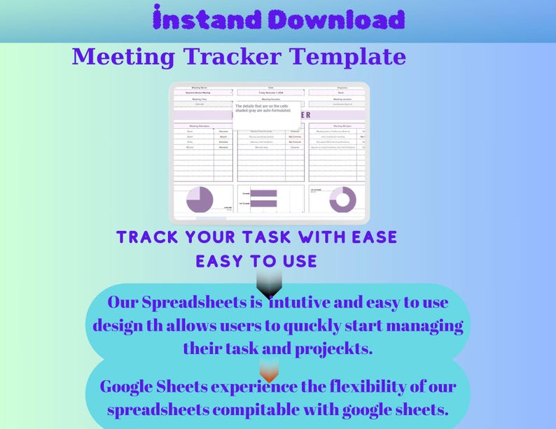 Meeting Tracker Template|g. Sheets Meeting Log&agenda Planner ...