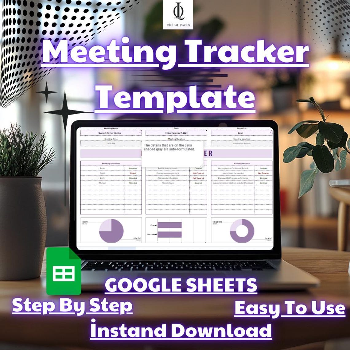 Meeting Tracker Template|g. Sheets Meeting Log&agenda Planner ...