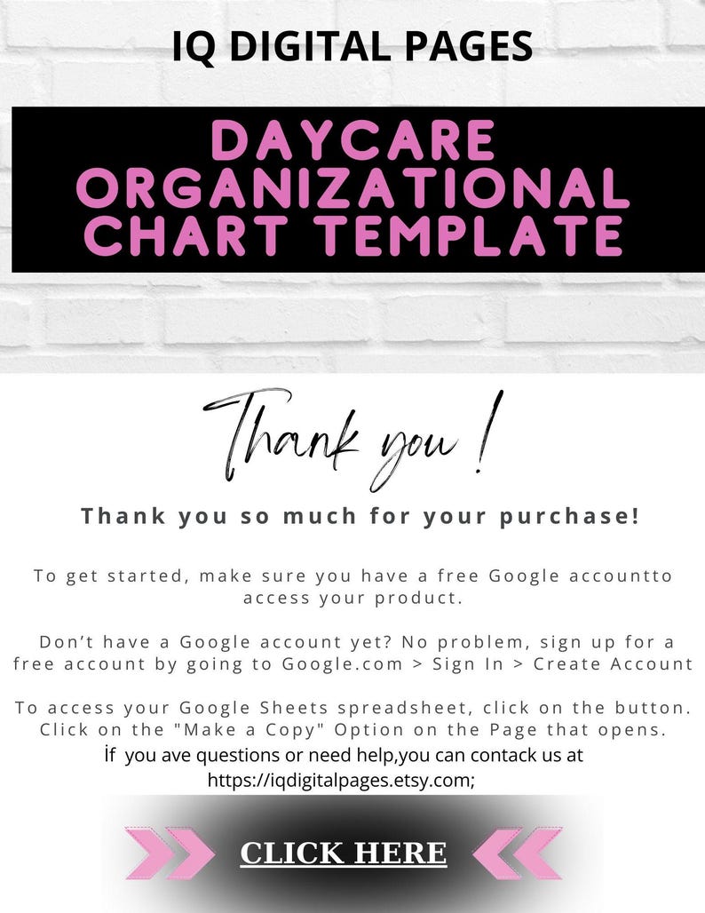Daycare Organizational Chart Template Visualize Staff Roles&management ...