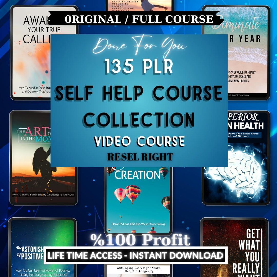 Self Help PLR Video Course Bundle: 135+ Courses, Resell Rights (digital ...