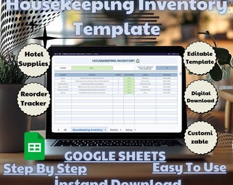 Housekeeping Inventory Template | Editable & Easy to Use | Digital ...