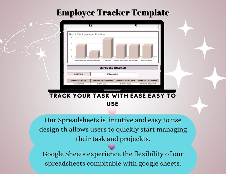 Employee Tracker Template: Editable Google Sheets (digital Download) - Etsy
