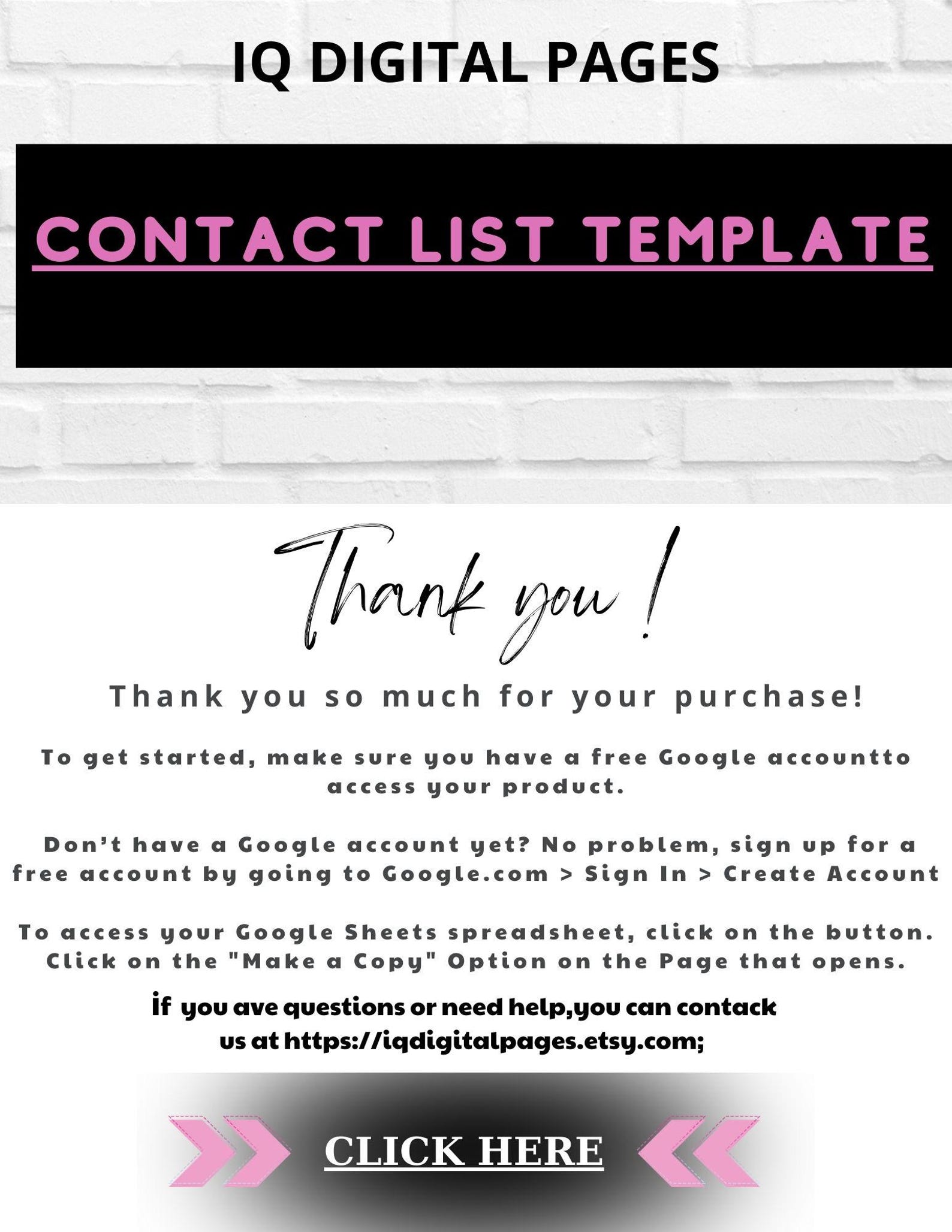 Contact List Template | Google Sheets| Easy to Use & Customize|manage ...