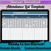 Attendance List Template, Digital Download, Editable & Easy to Use ...
