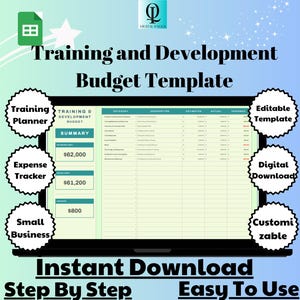Training and Development Budget Template: Editable Google Sheets ...