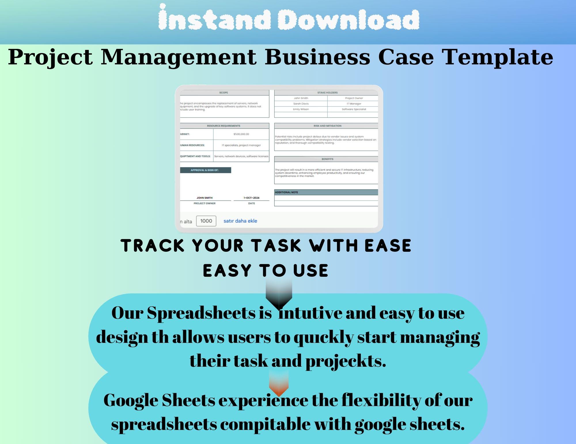 Project Management Business Case Template | Plan&evaluate Projects ...
