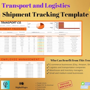 Transport and Logistics Shipment Tracking Spreadsheet Template ...