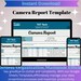 Camera Report Template, Editable Google Sheets, Digital Download for ...