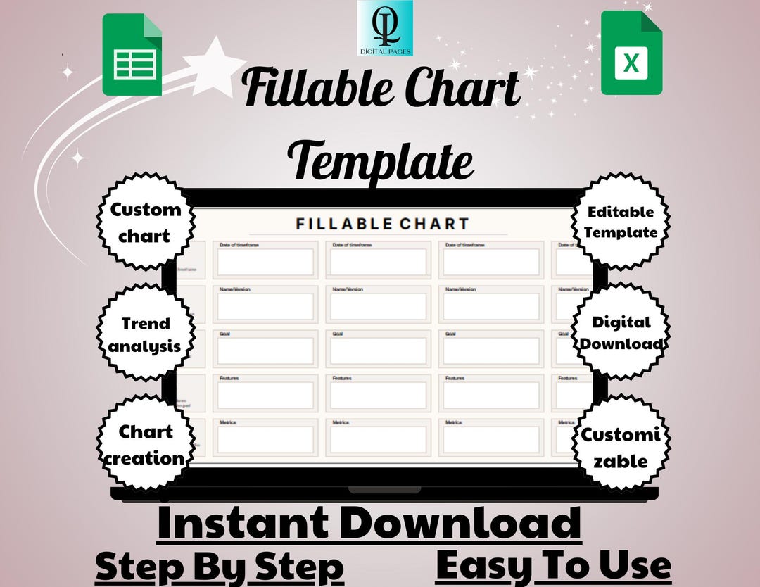 Fillable Chart Template, Digital Download, Editable & Easy to Use ...