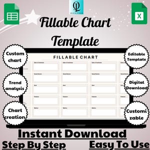 Fillable Chart Template, Digital Download, Editable & Easy to Use ...