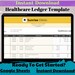 Healthcare Ledger Template, Editable Google Sheets, Digital Download ...