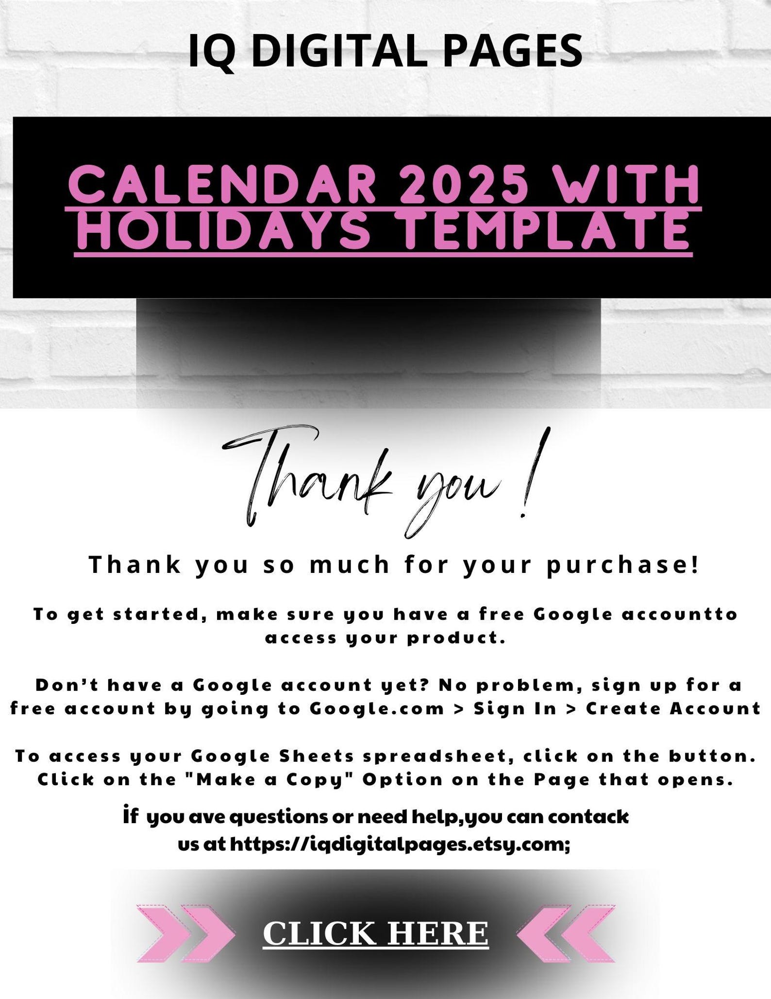 2025 Calendar With Holidays Template: Printable Yearly Planner (digital ...