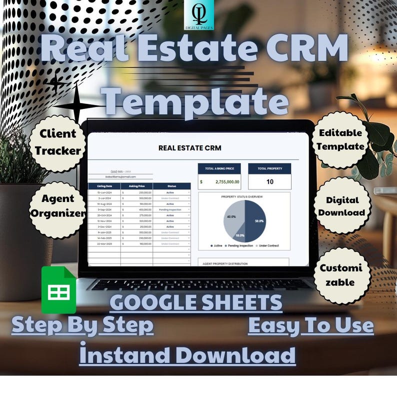 Real Estate CRM Template | Google Sheets | Client Management | Track ...