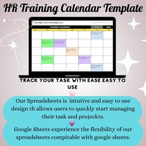 HR Training Calendar Template, Digital Download, Editable & Easy to Use ...