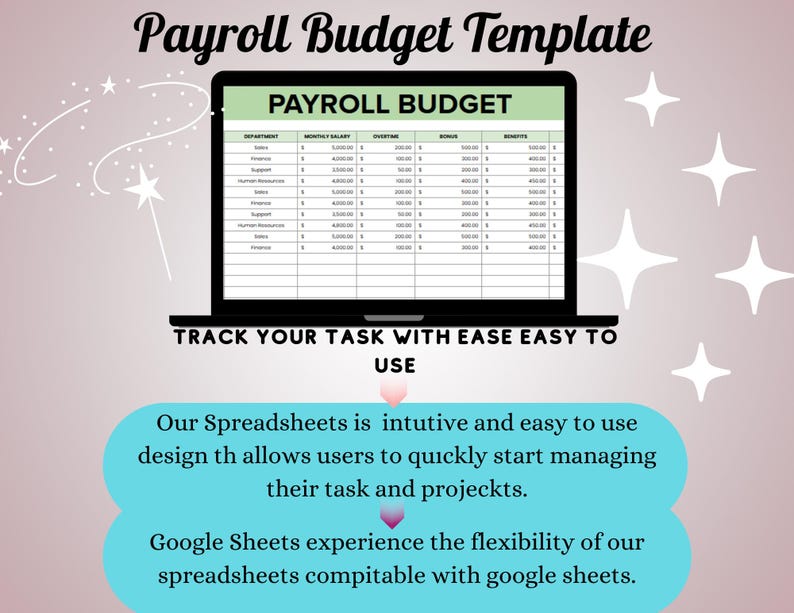 Payroll Budget Template | Employee Salary and Benefits Tracking ...
