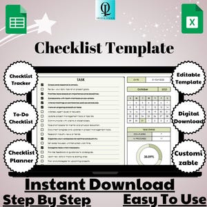 Checklist Template | Google Sheets |organize Tasks&to-dos | Easy to ...