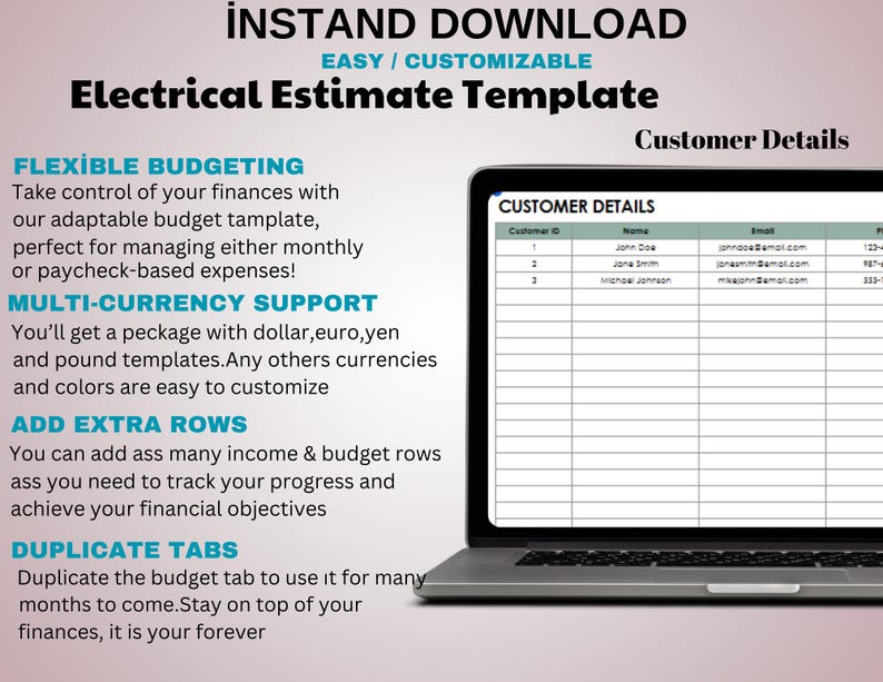 Electrical Estimate Template, Editable Google Sheets, Easy to Use ...