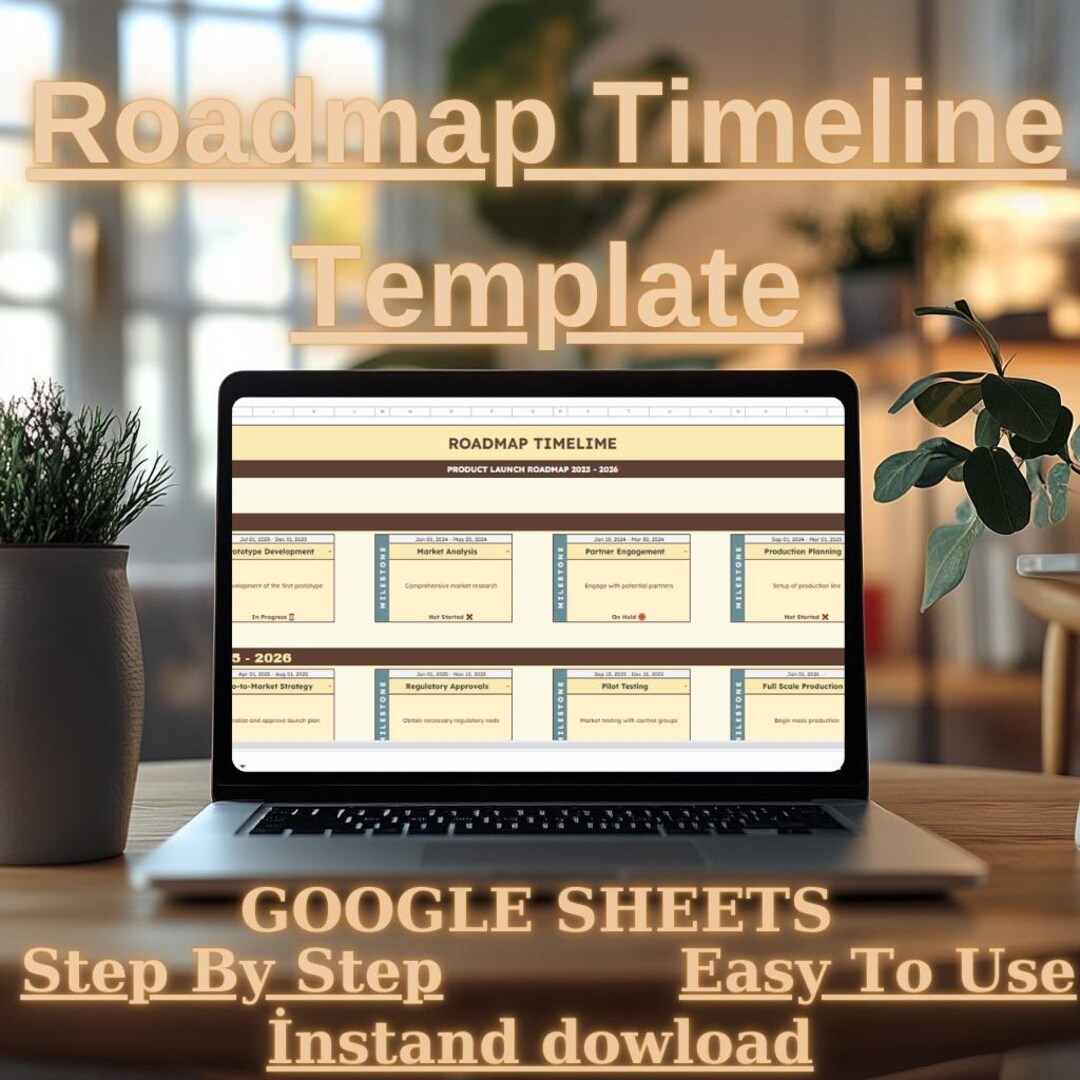 Roadmap Timeline Templategoogle Sheets Plan&track Projectscustomizable ...