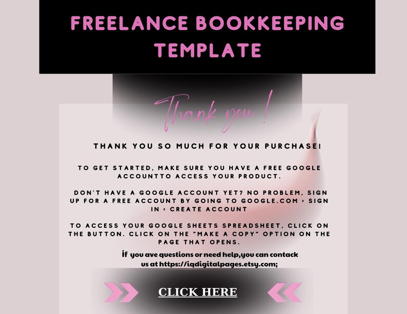 Freelance Bookkeeping Template, Editable Excel & Google Sheets, Income ...