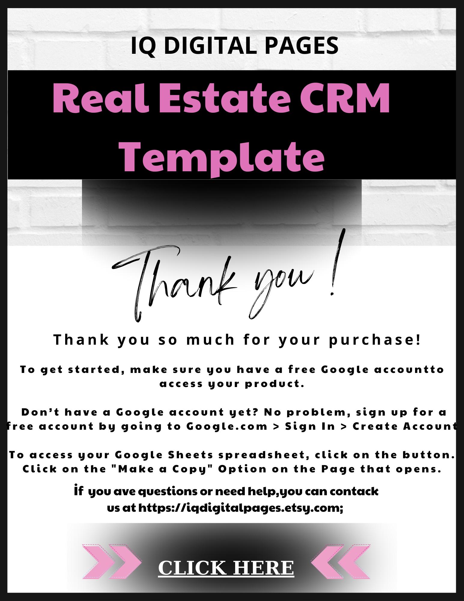 Real Estate CRM Template Google Sheets Client Management Track Leads ...
