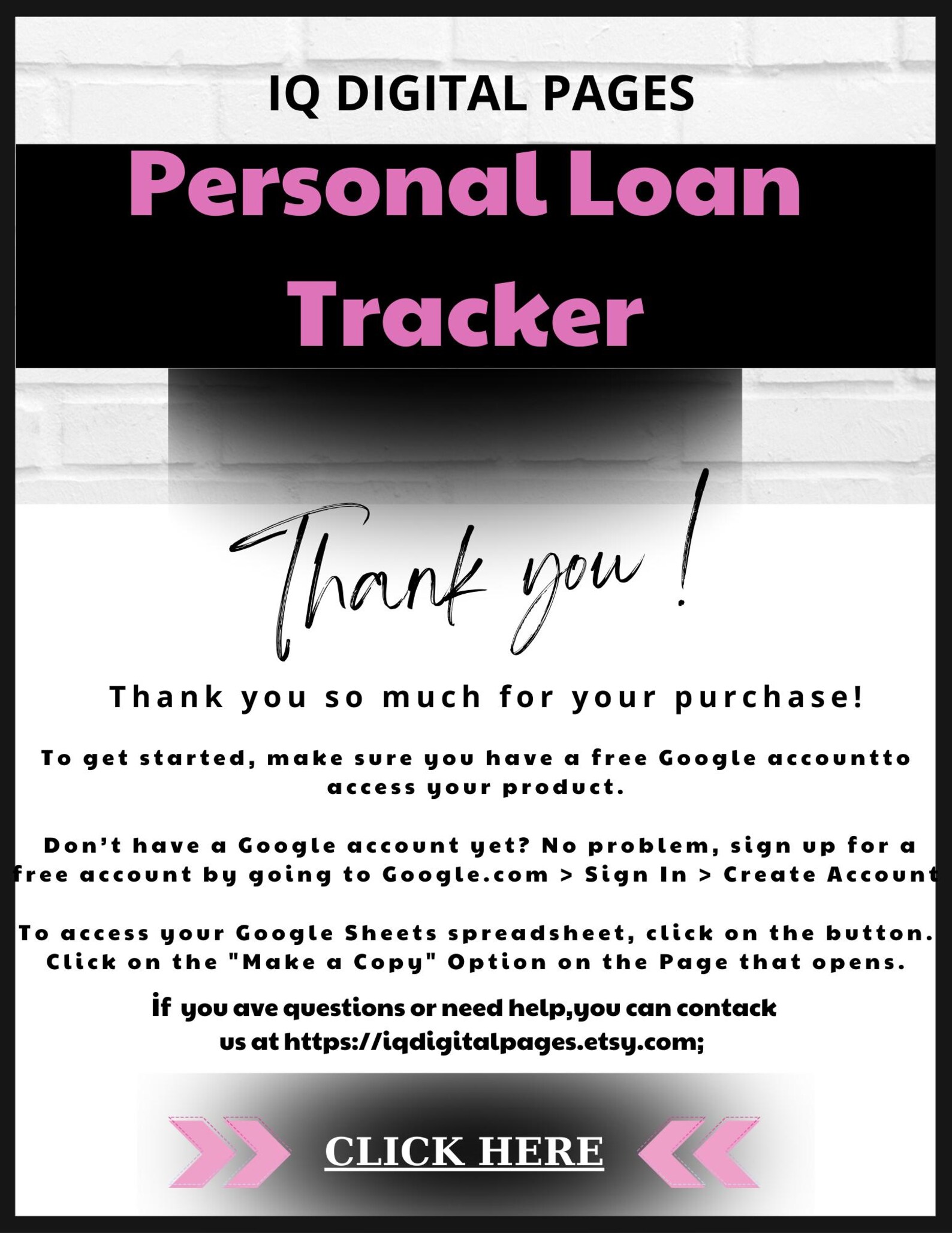 Personal Loan Tracker Template, Editable Google Sheets, Digital ...