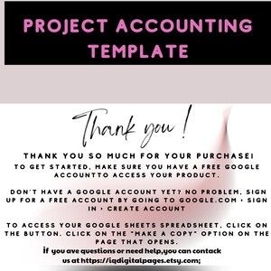 Project Accounting Template, Digital Download, Editable & Easy to Use ...
