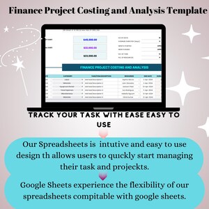 Finance Project Costing and Analysis Template, Editable Google Sheets ...