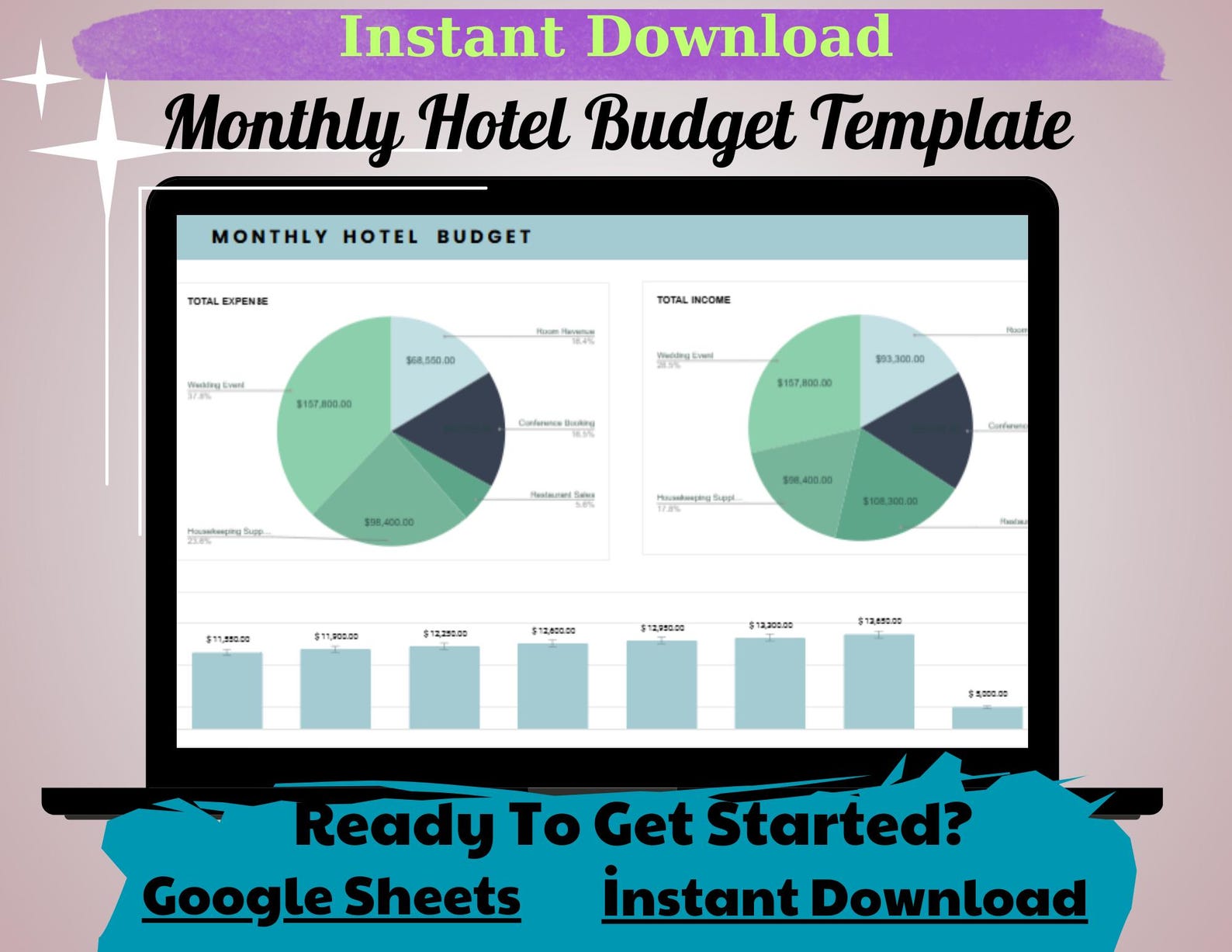 Monthly Hotel Budget Template, Digital Download, Editable & Easy to Use ...