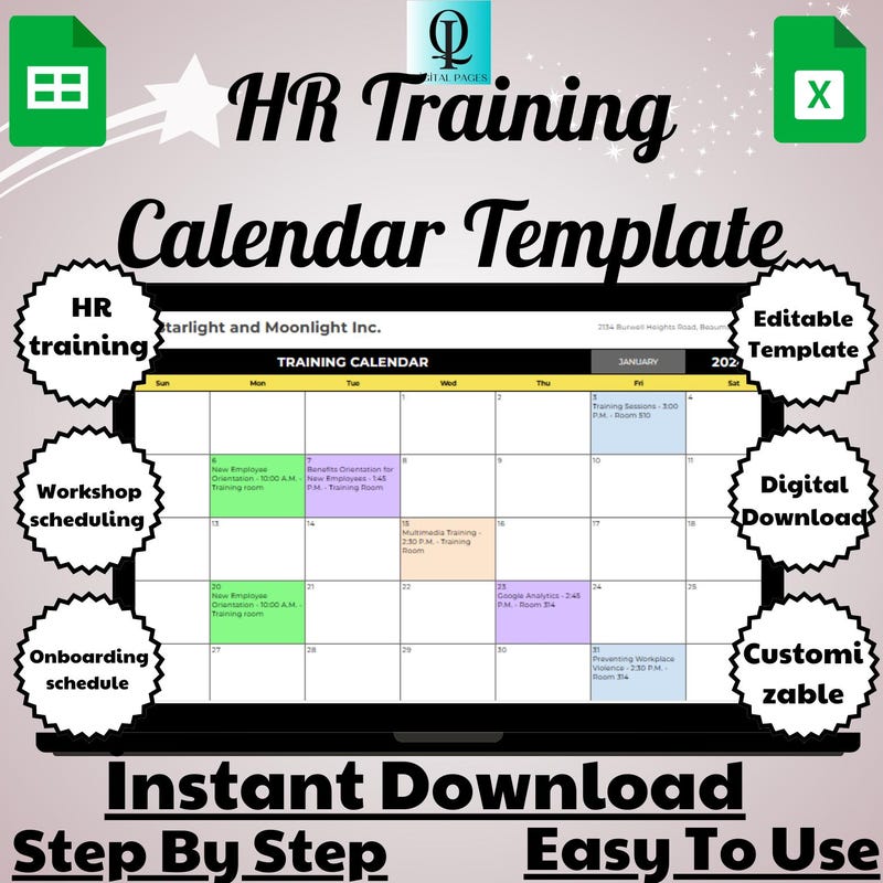 Hr Wall Calendar - Etsy