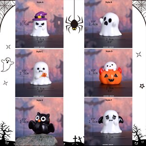 Cute Halloween Figurine, Tiny Resin Ghost Figure, Halloween Desktop ...