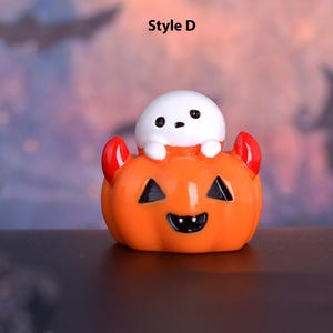 Cute Halloween Figurine, Tiny Resin Ghost Figure, Halloween Desktop ...