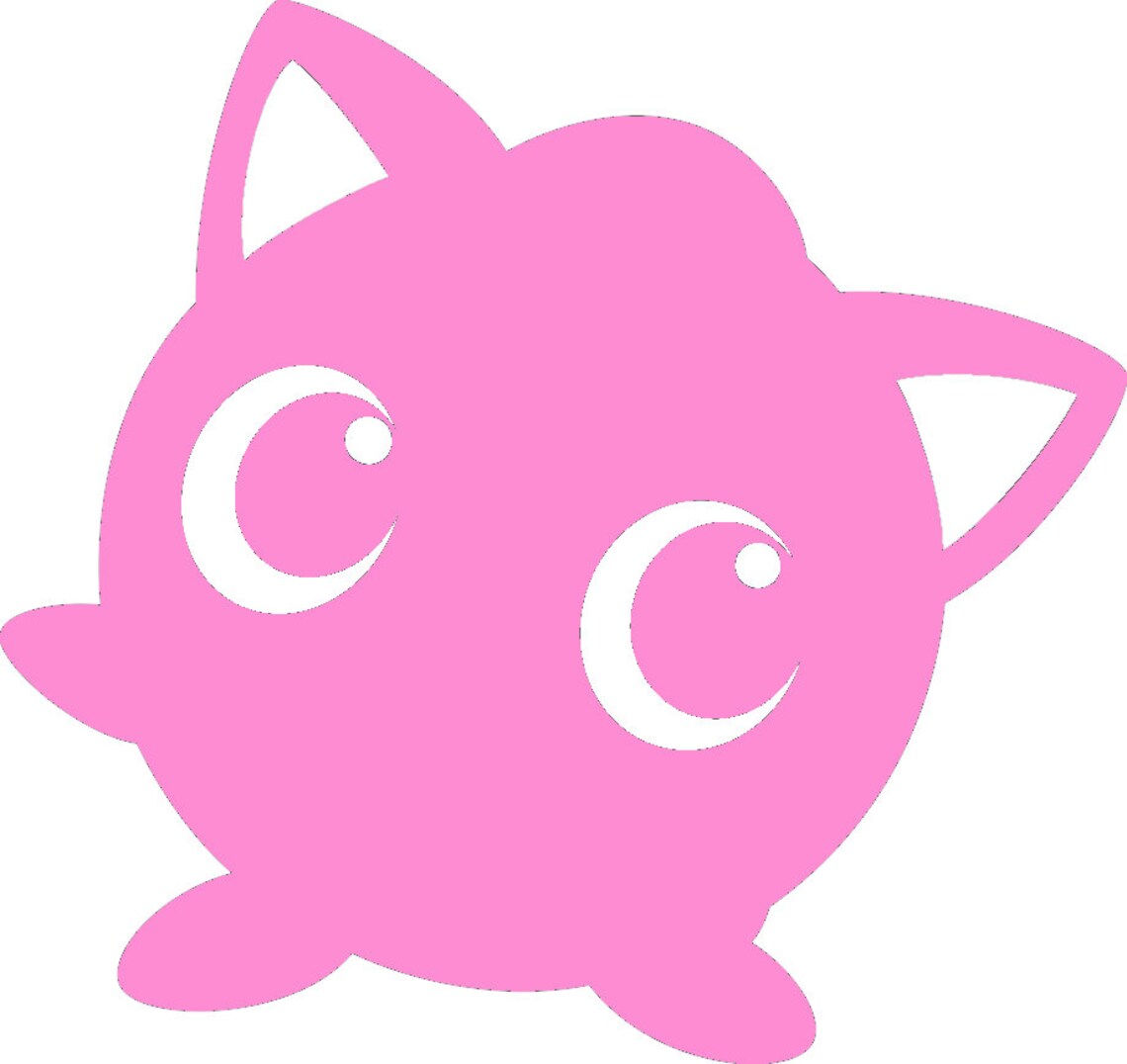 Jigglypuff Pokemon Vinyl Decal / Sticker x 4 great for | Etsy