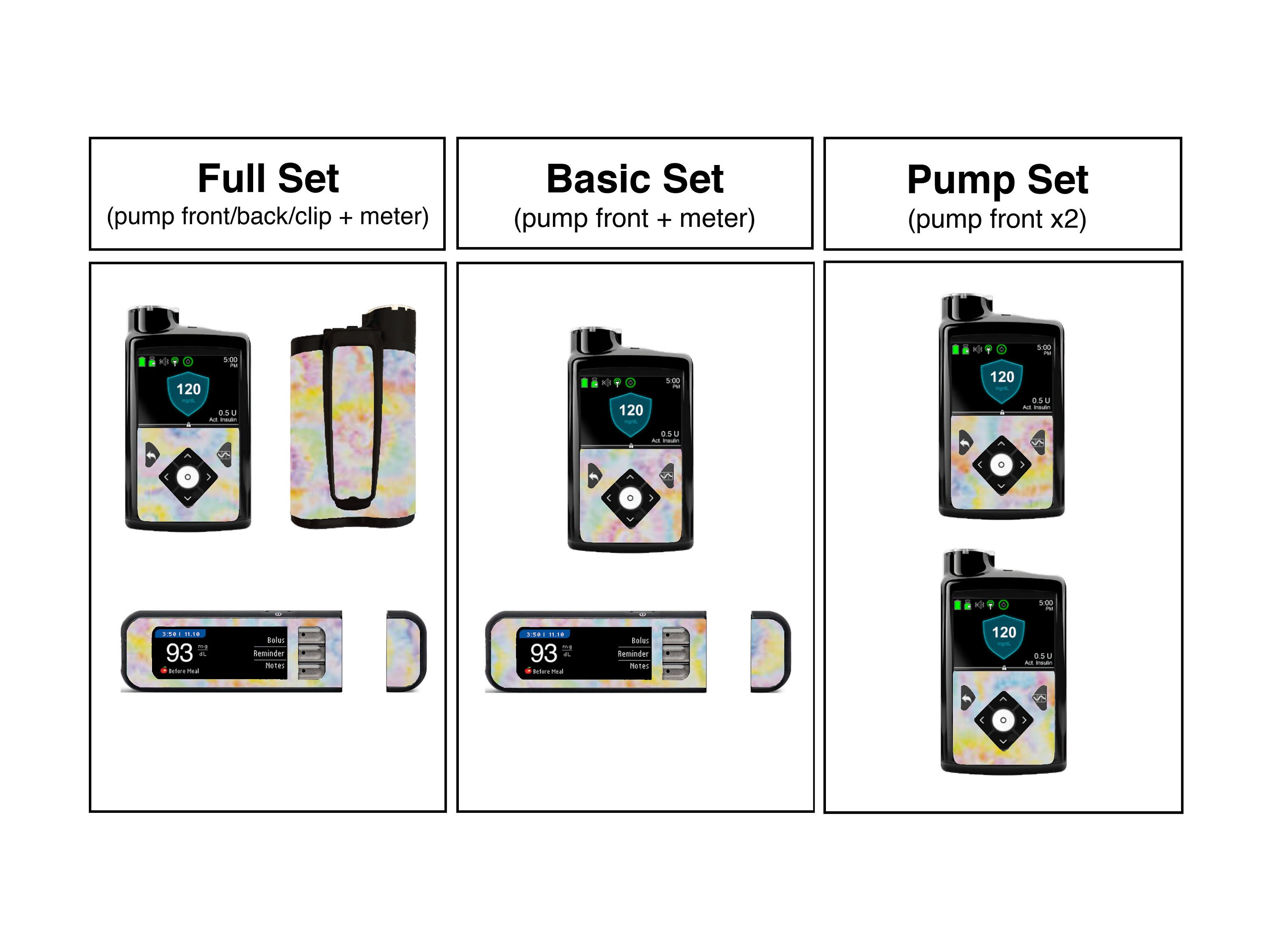Pastel Tie-dye Vinyl Decals for Pump And/or Meter choose a | Etsy