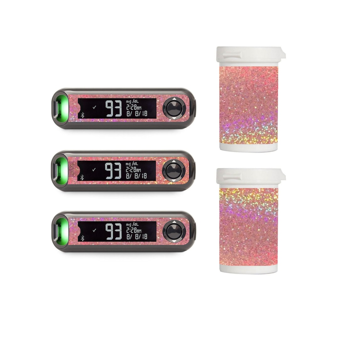 Light Pink Holographic Vinyl Decal for Contour Next ONE Blood Glucose ...