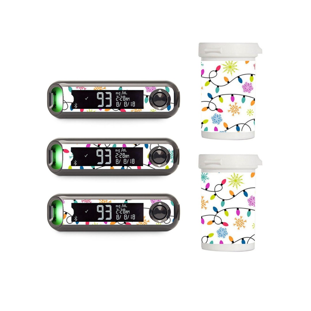 Holiday Lights Vinyl Decal for Contour Next ONE Blood Glucose Meter ...